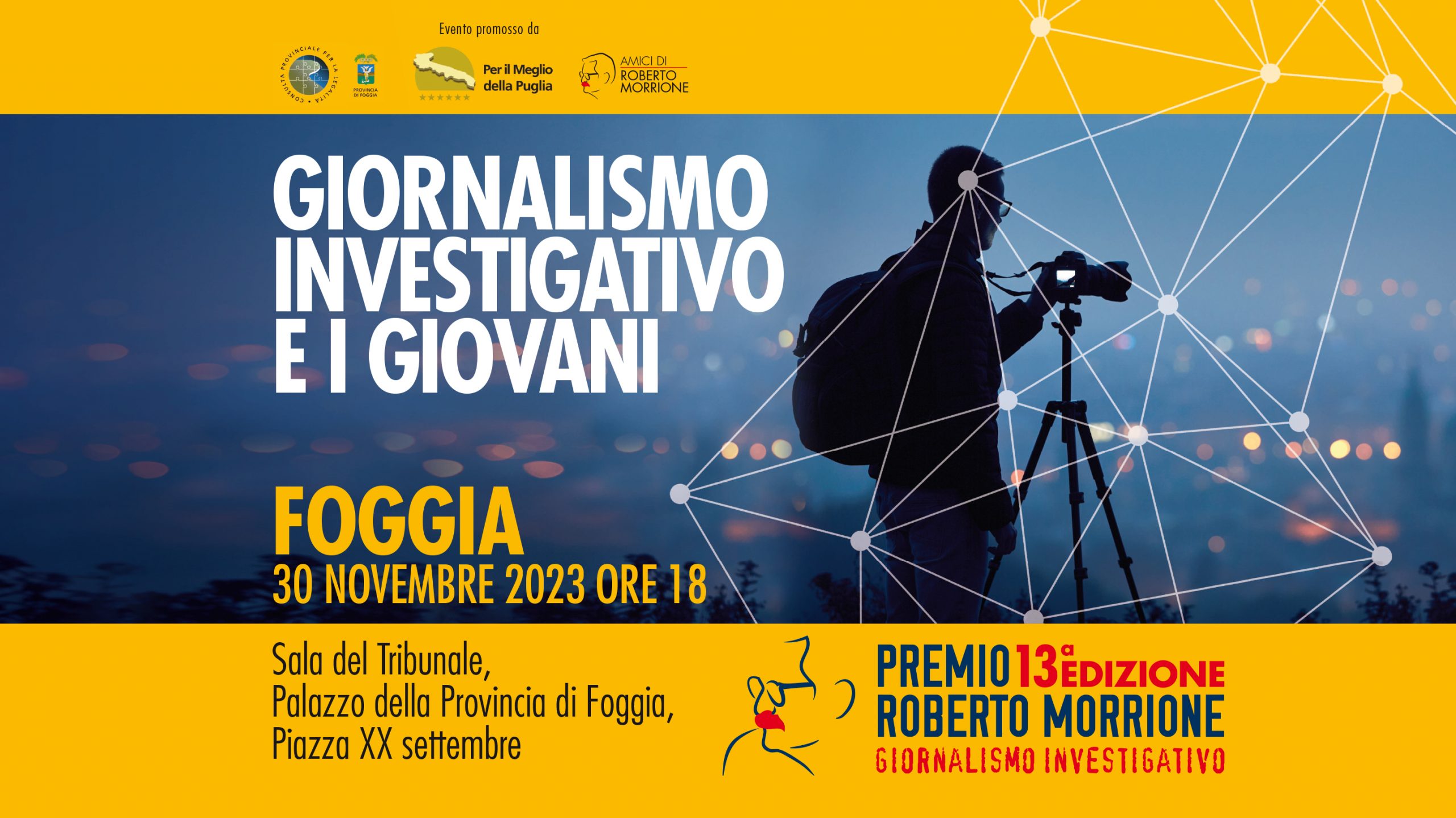 Il Premio Morrione a Foggia: 30 novembre evento con Domenico Iannacone ...